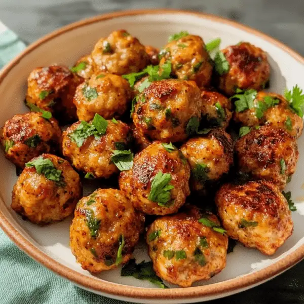 Air Fryer Chipotle Chicken Meatballs
