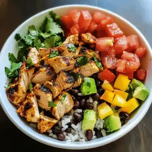 Cuban Chicken and Black Bean Rice Bowl
