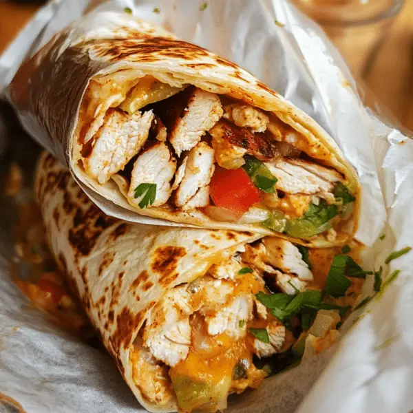 Delicious Chipotle Ranch Grilled Chicken Burrito