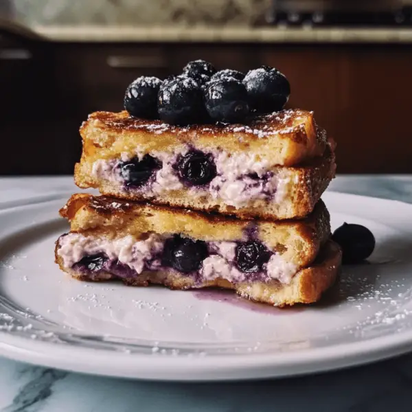 Blueberry-Lemon Ricotta Stuffed French Toast
