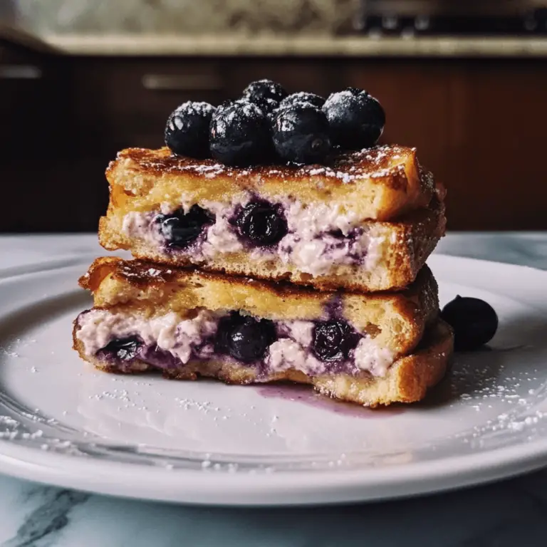 Blueberry-Lemon Ricotta Stuffed French Toast
