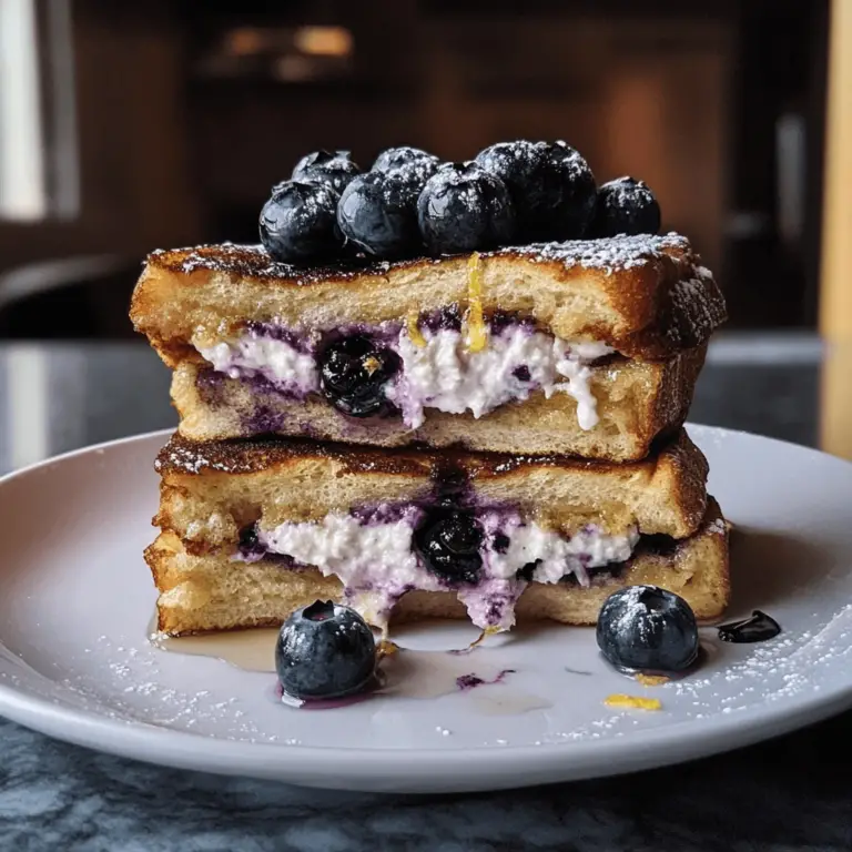 Blueberry-Lemon Ricotta Stuffed French Toast