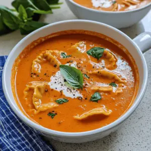 Creamy Tomato Ravioli Soup