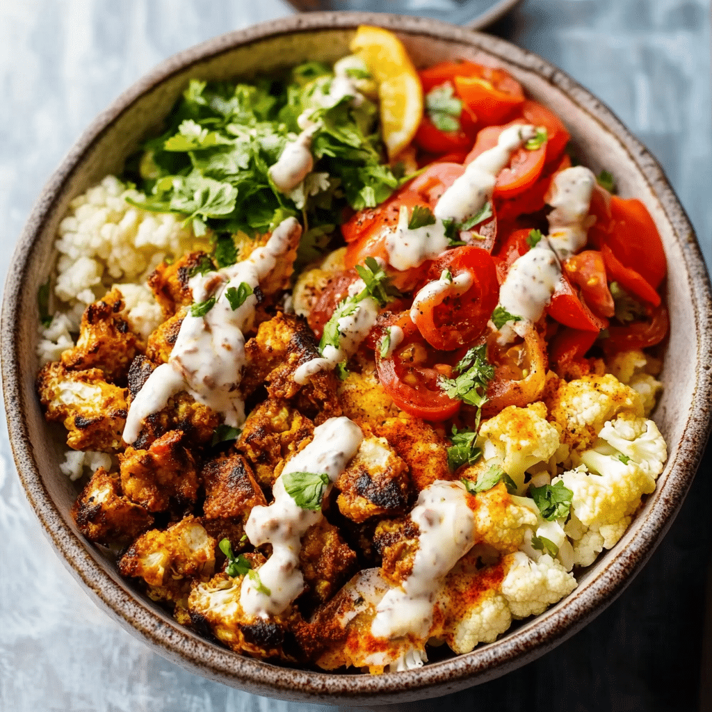 Halal Cart-Style Cauliflower Bowls