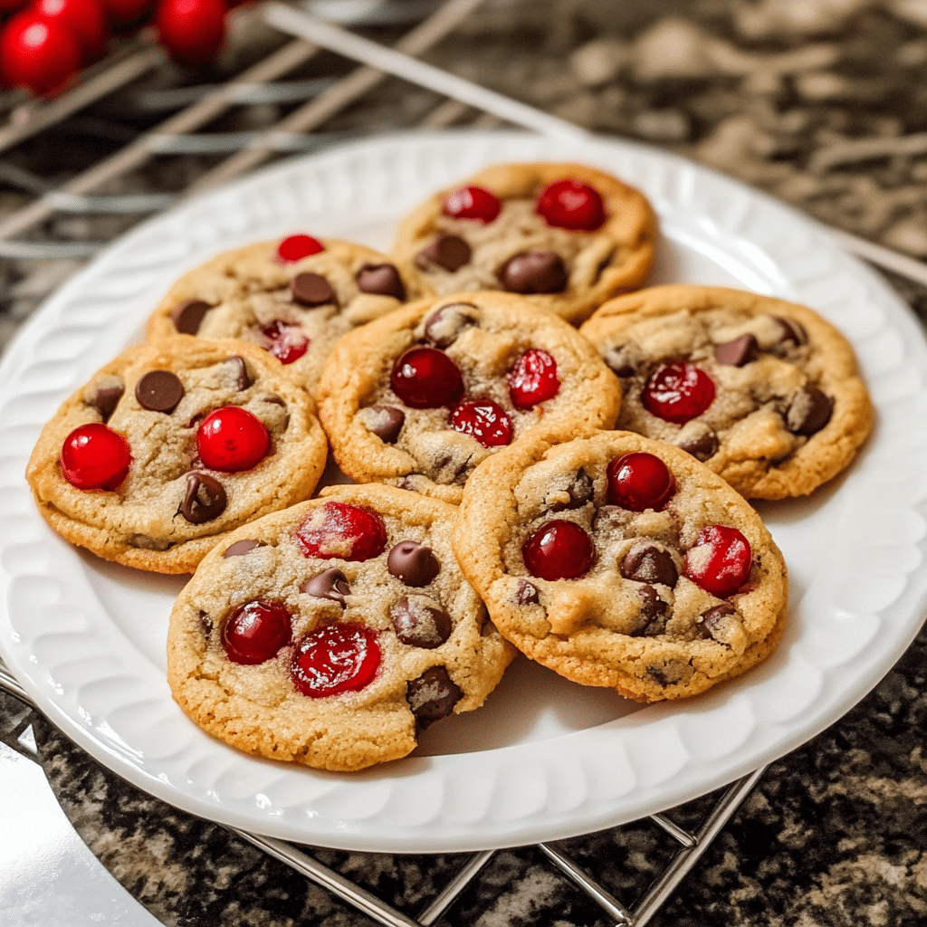Maraschino Cherry Chocolate Chip Cookies