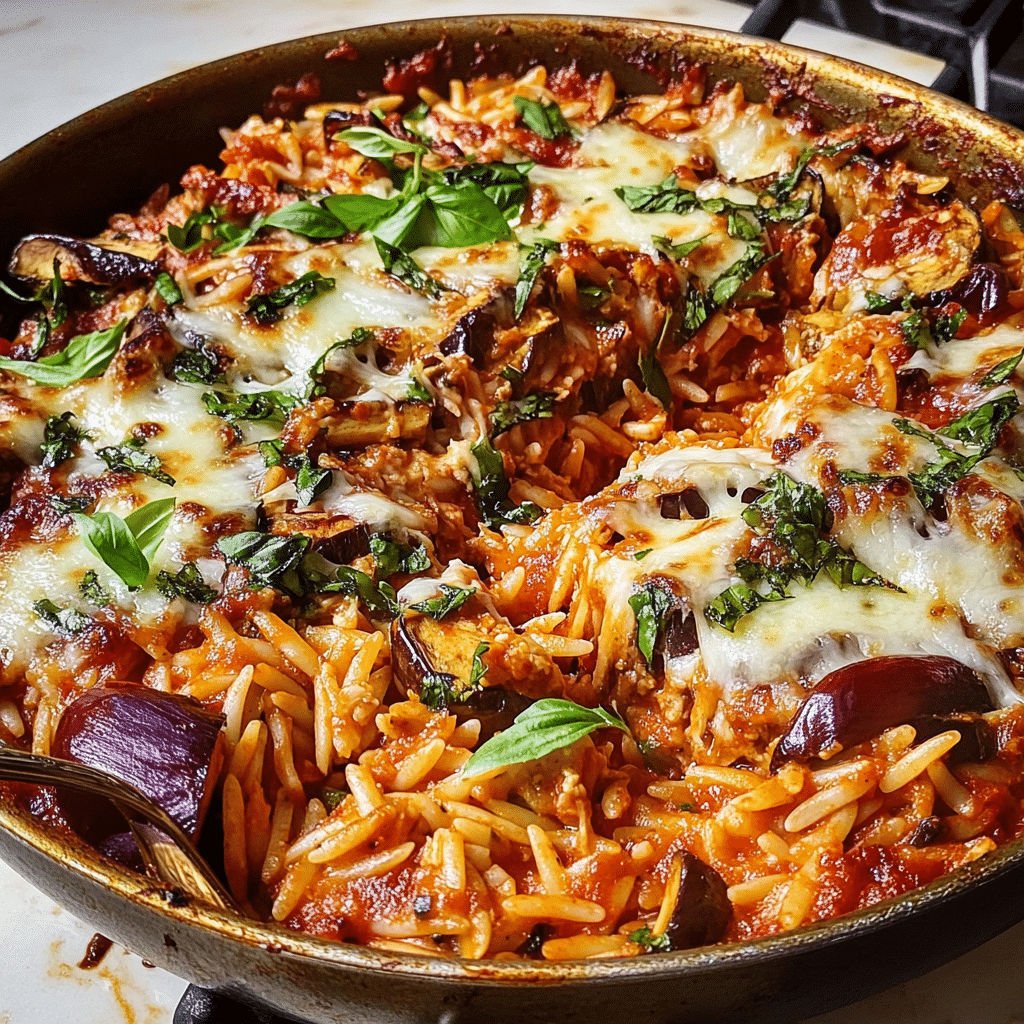 One-Pan Eggplant Parm Orzo