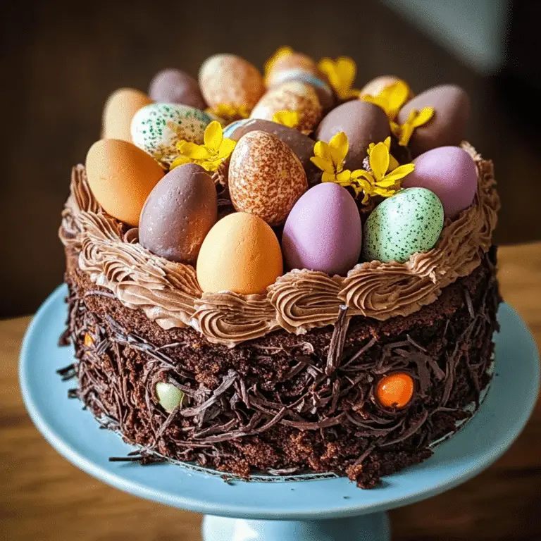 Chocolate Easter Egg Nest Cake